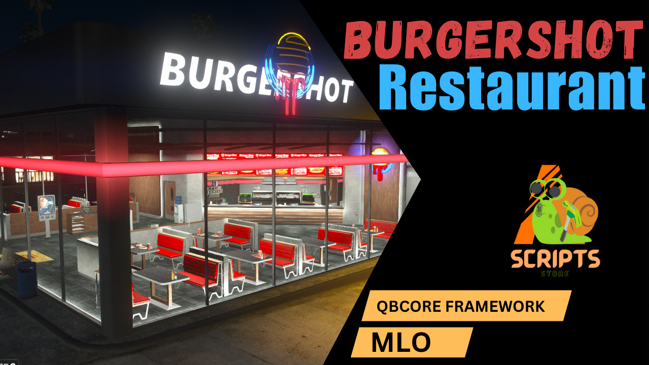Burgershot Restaurant Mlo For Gtav Five Qb Core Server Burger Shop